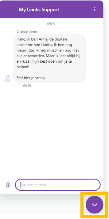 Hoe kan ik dit chat venster sluiten? – Liantis Support