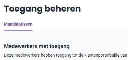 Waar vind ik de mandatarissen terug die toegang hebben tot mijn klantenportefeuille? – Liantis ...